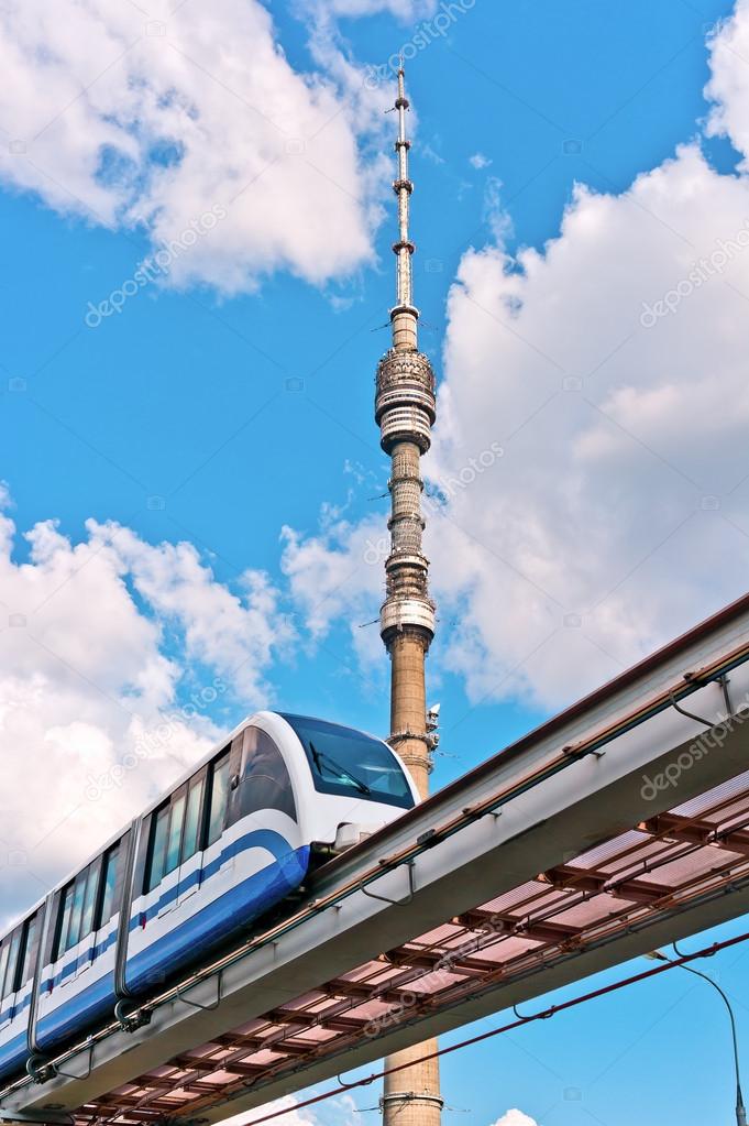TV tower and monorail train — Stock Photo © photoroman #15728585