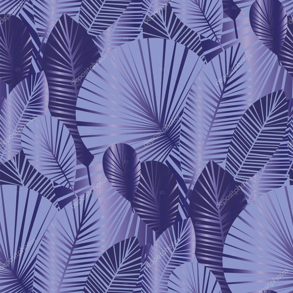 El follaje tropical de noche en el color Very Peri del año 2022 - el ...