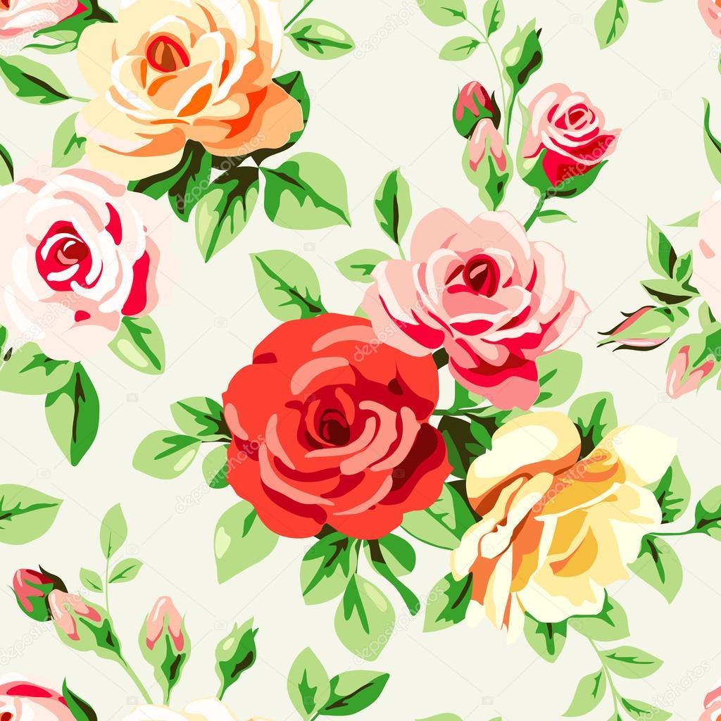 Wallpaper with roses Stock Vector Image by ©Gizele #43343795
