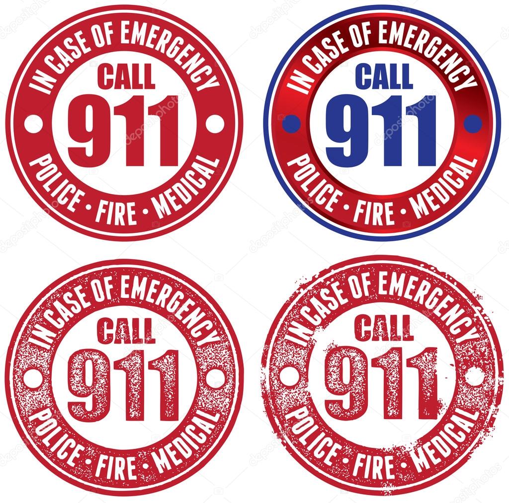 Llame al 911 sello de emergencia Stock Vector by ©daveh900 20227697