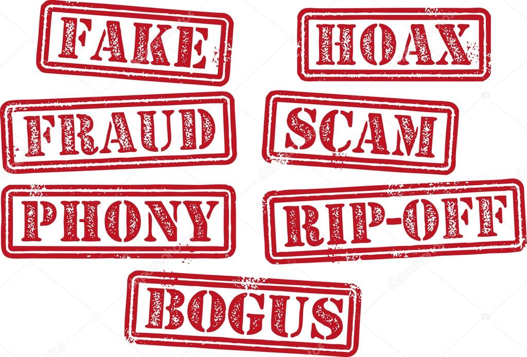 Falso, Fraude, Estafa, Engaño, Sellos de goma 2022