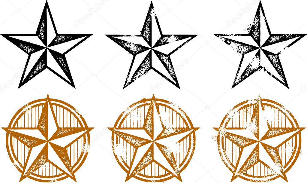 Western Stars Design Elements — Stock Vector © daveh900 #42848459
