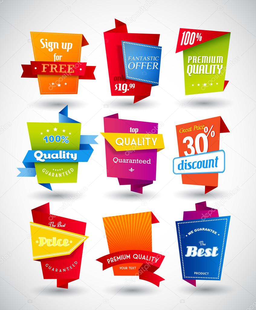 Set of colored labels. Stock Vector Image by ©kormi #19712527