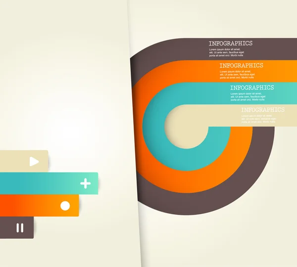 4 color flat design template - Vector Illustration — Stock Vector ...