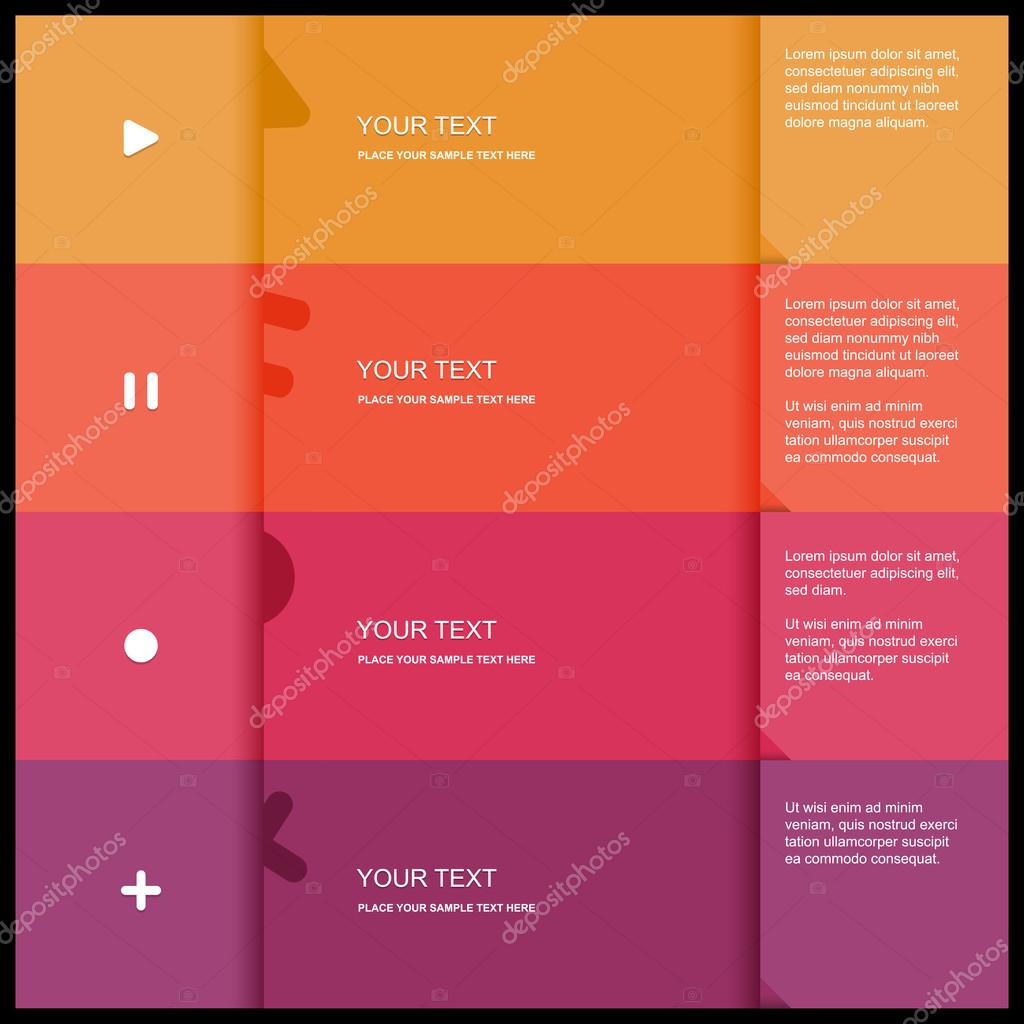 4 color flat design template - Vector Illustration — Stock Vector ...