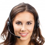 Support phone operator in headset, isolated Stock Photo by ©g_studio 10567451