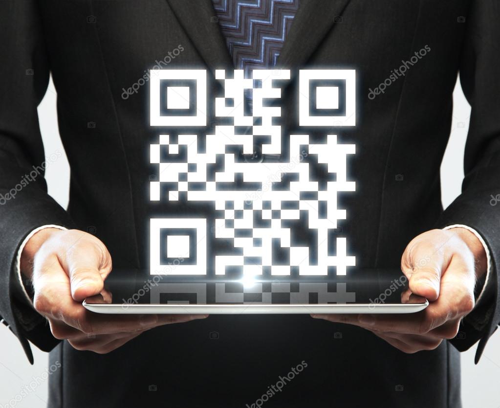 Tablet with qr code Stock Photo by ©peshkova 14717065