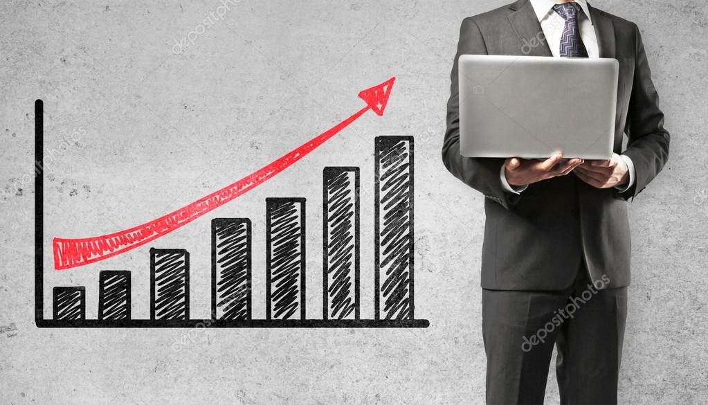 Drawing profit on wall Stock Photo by ©peshkova 15337533