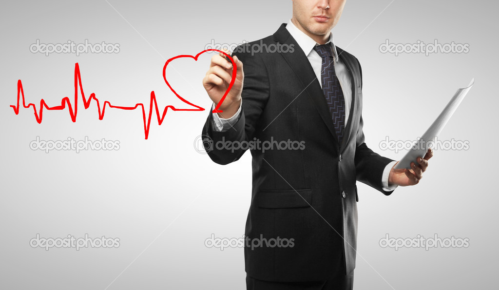 Man drawing heart Stock Photo by ©peshkova 16207323