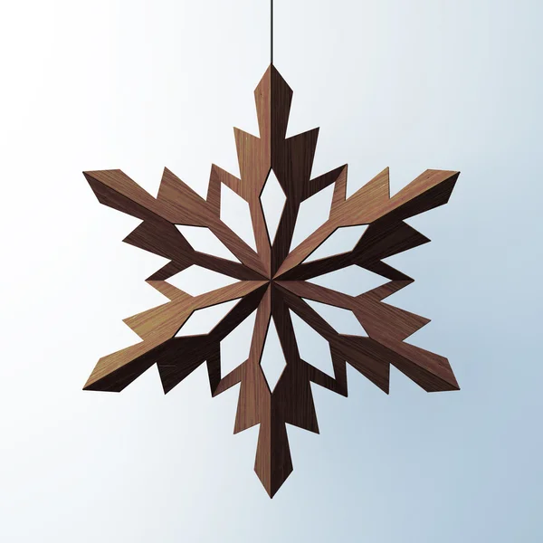 Wooden snowflake — Stock Photo © peshkova #17177207