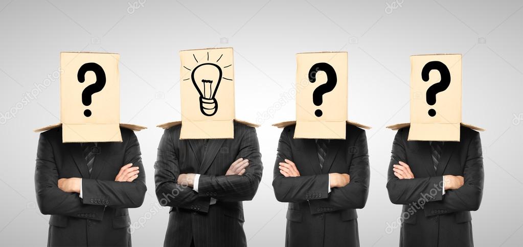 Man with box on hand — Stock Photo © peshkova #17853917