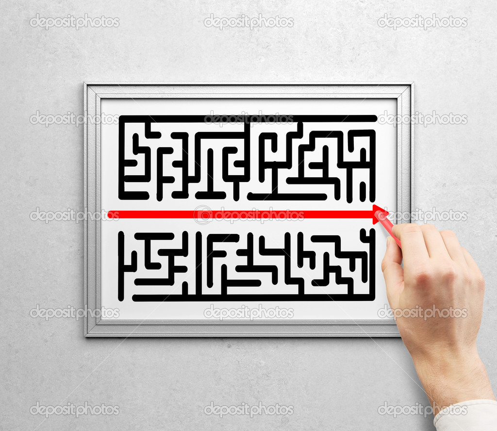 Hand drawing maze — Stock Photo © peshkova #22382947
