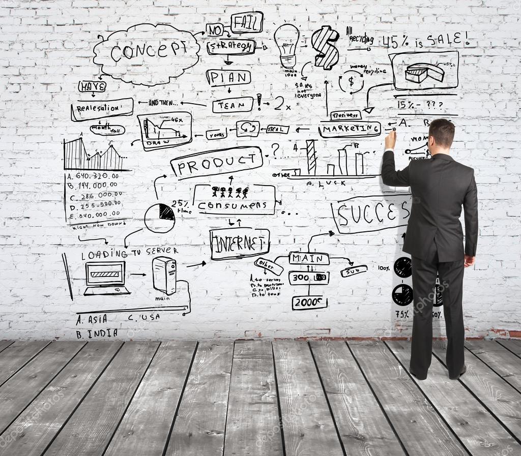 Man drawing strategy Stock Photo by ©peshkova 22811960