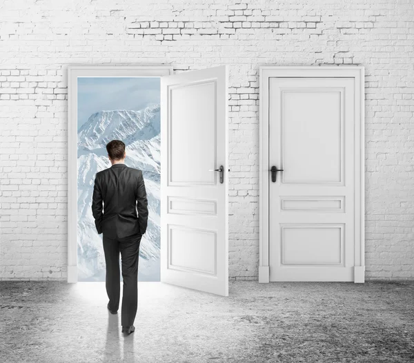 Opened loft door - Stock Image - Everypixel