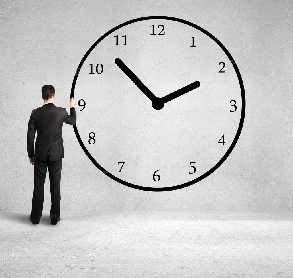 Man drawing watches — Stock Photo © peshkova #23211906