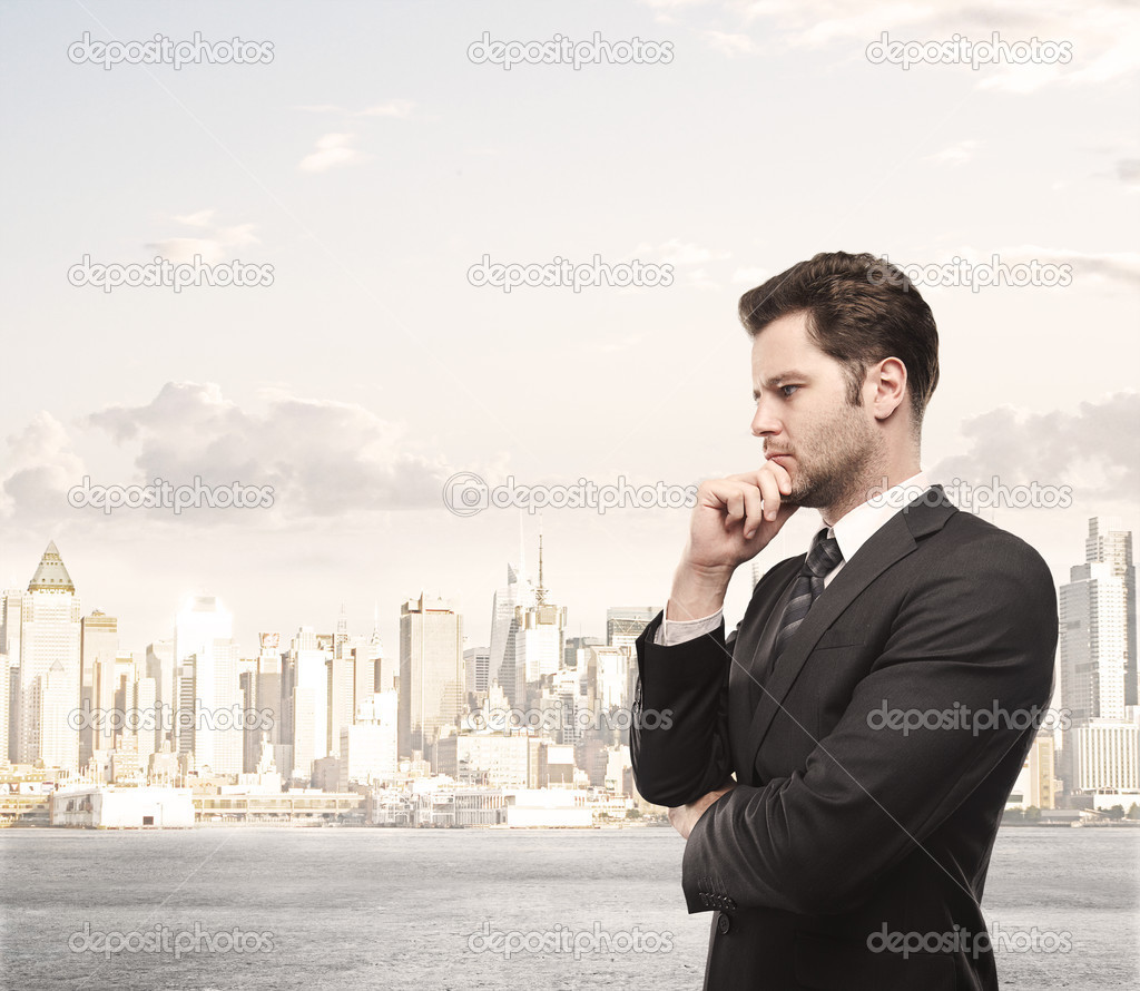 Businessman thinking — Stock Photo © peshkova #23211912