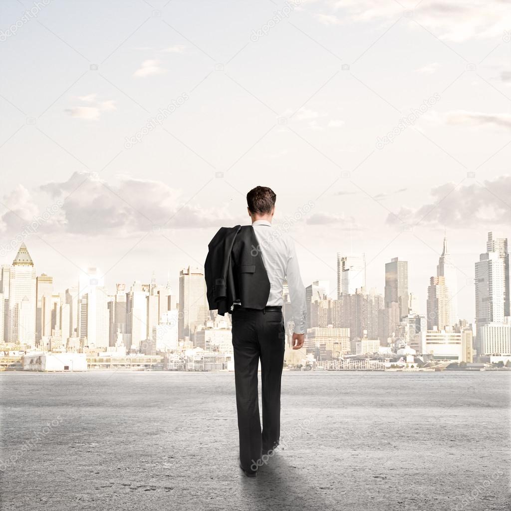 Man Walking In The Distance