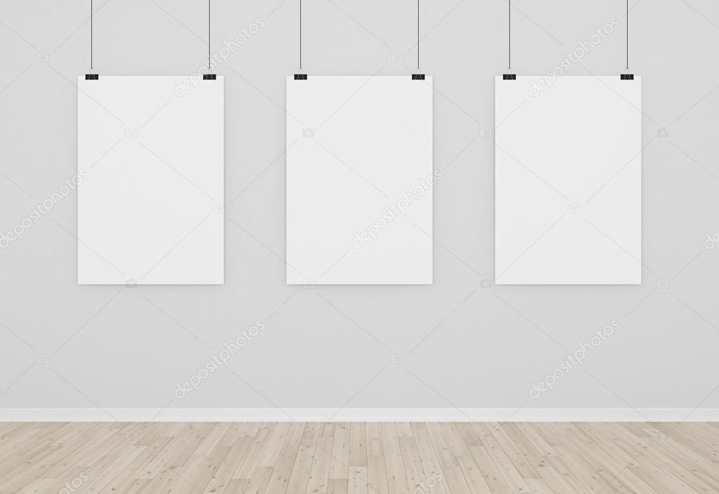 Three blank posters — Stock Photo © peshkova #23989749