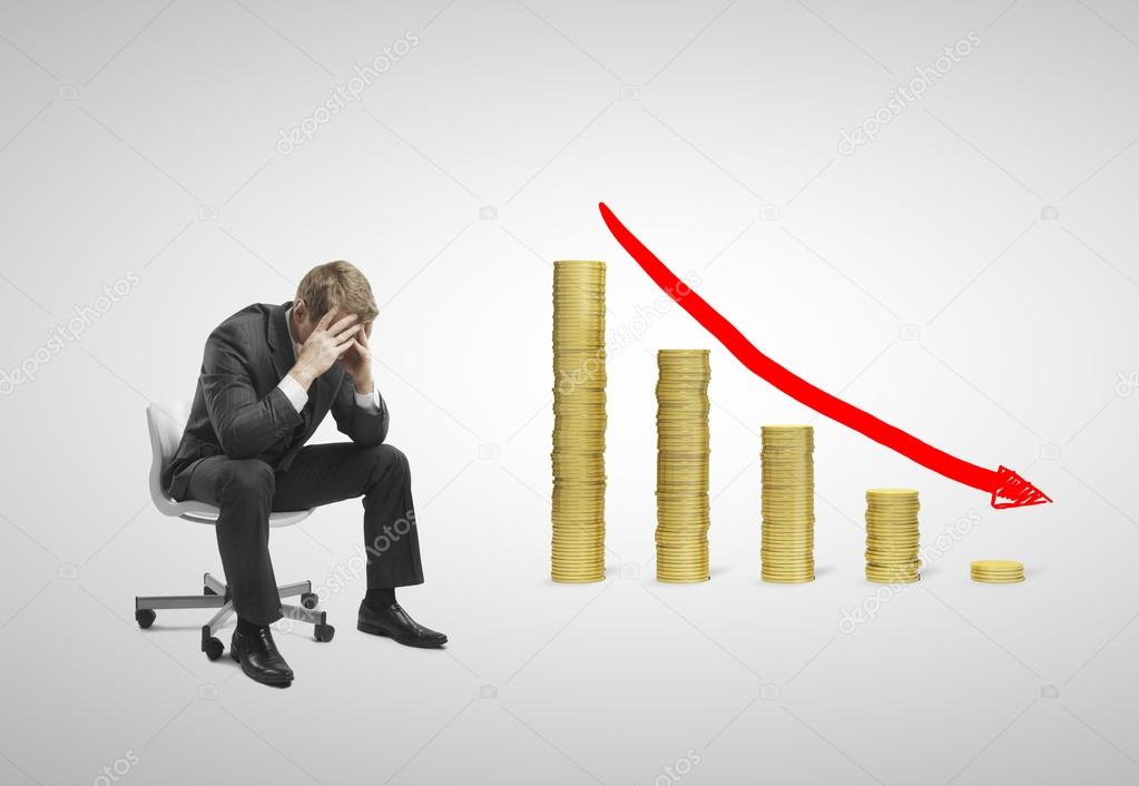 Falling money graph Stock Photo by ©peshkova 27452139