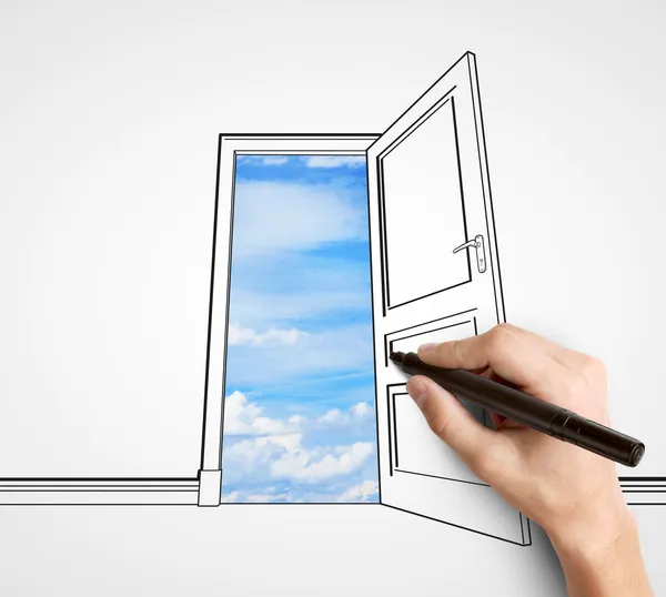 Hand drawing door Stock Photos, Royalty Free Hand drawing door Images ...