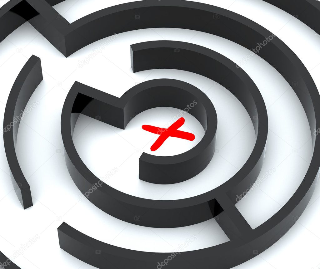 Labyrinth with cross Stock Photo by ©peshkova 34651673