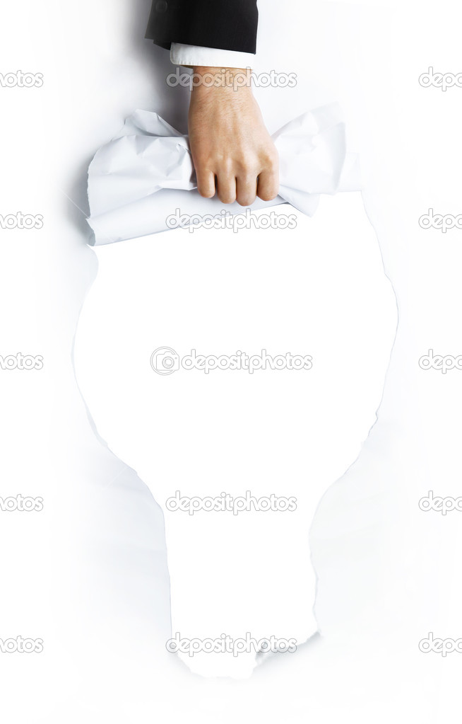 Hand tears paper Stock Photo by ©peshkova 36528959