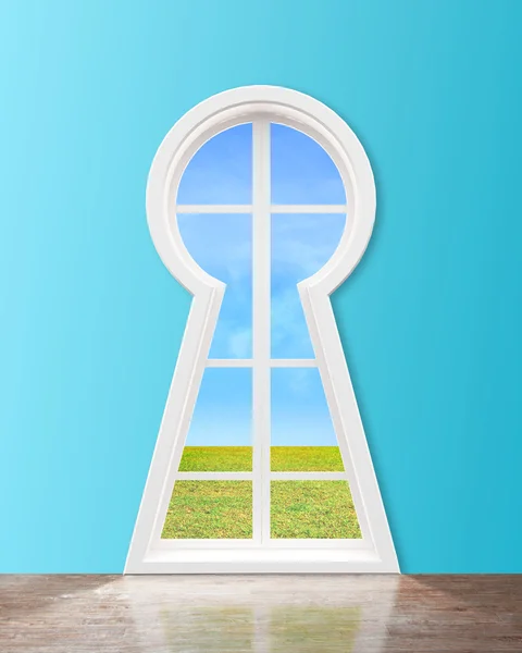 Window in form keyhole Stock Photo by ©peshkova 39522967