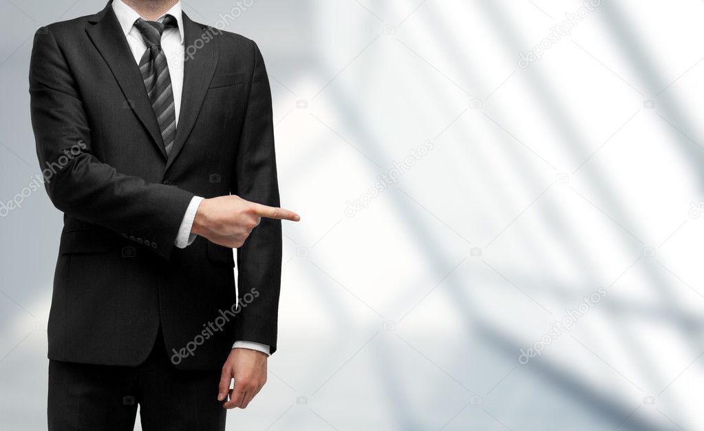 Man showing something Stock Photo by ©peshkova 47267007