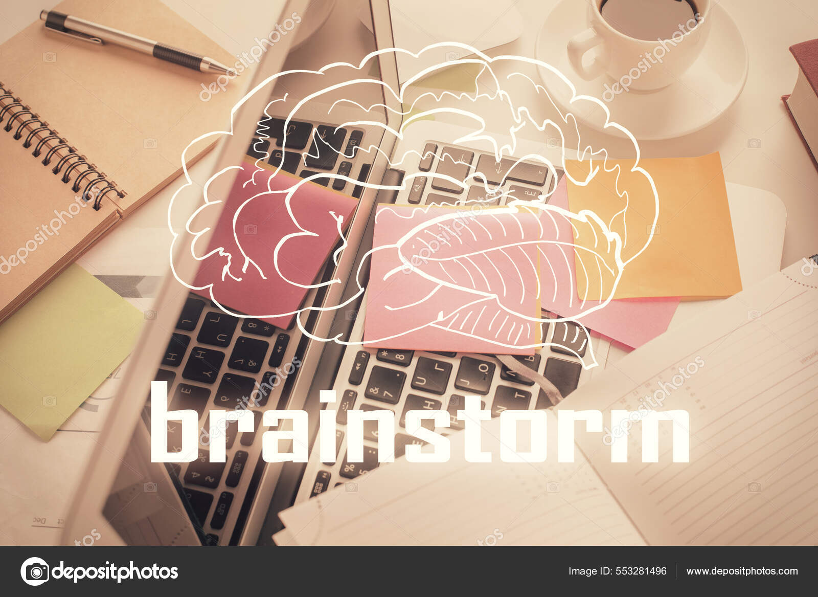 Start Theme Drawing Computer Desktop Background Top View Double ...