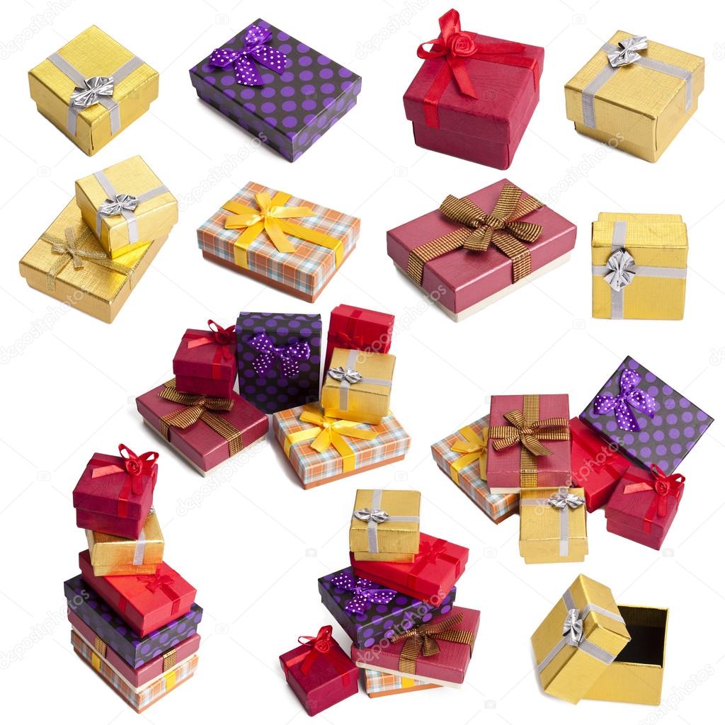 Set and gift boxes collection Stock Photo by ©carballo 34969341