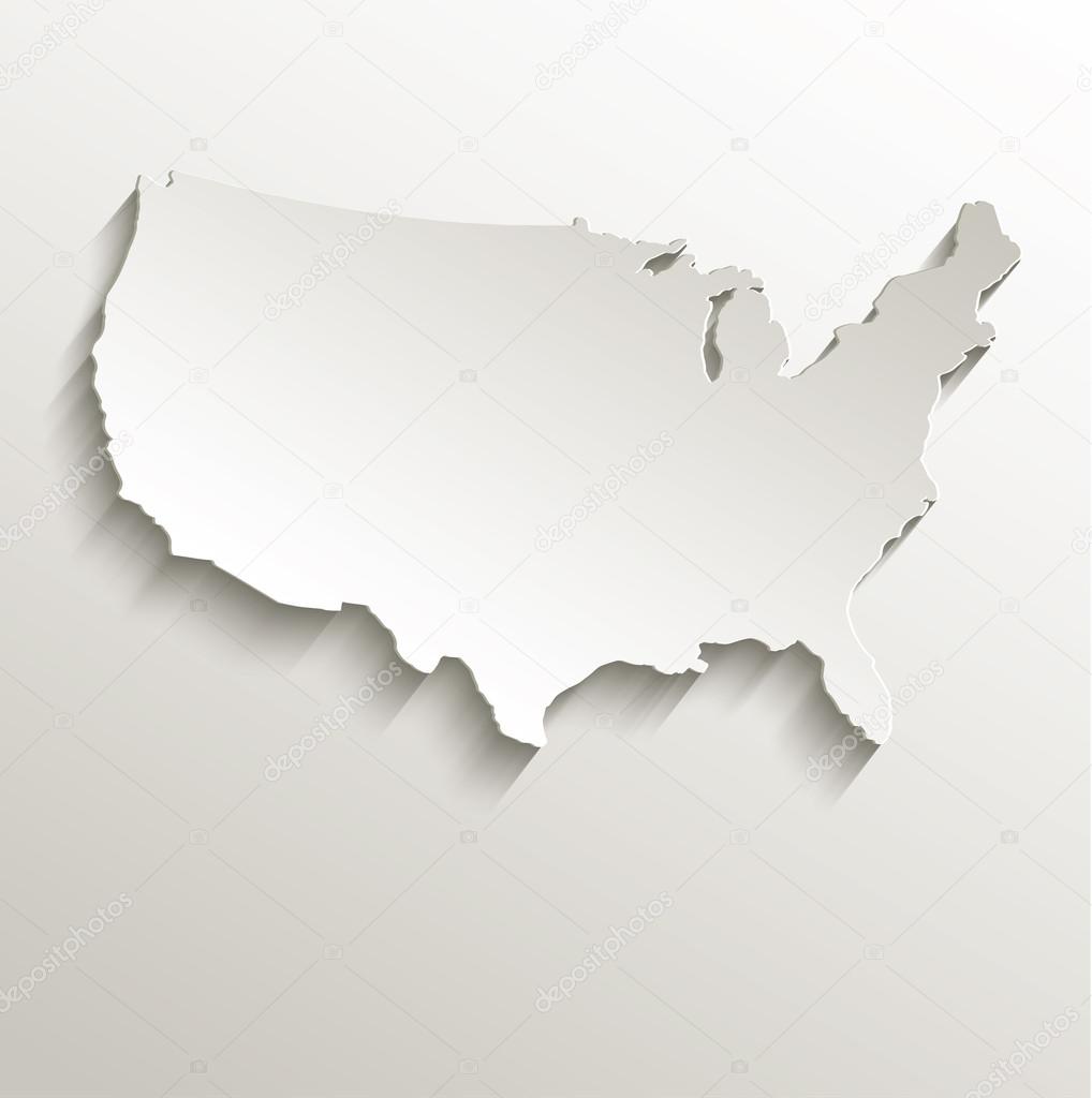 USA map card paper 3D natural raster — Stock Photo © Mondi.h #34714867