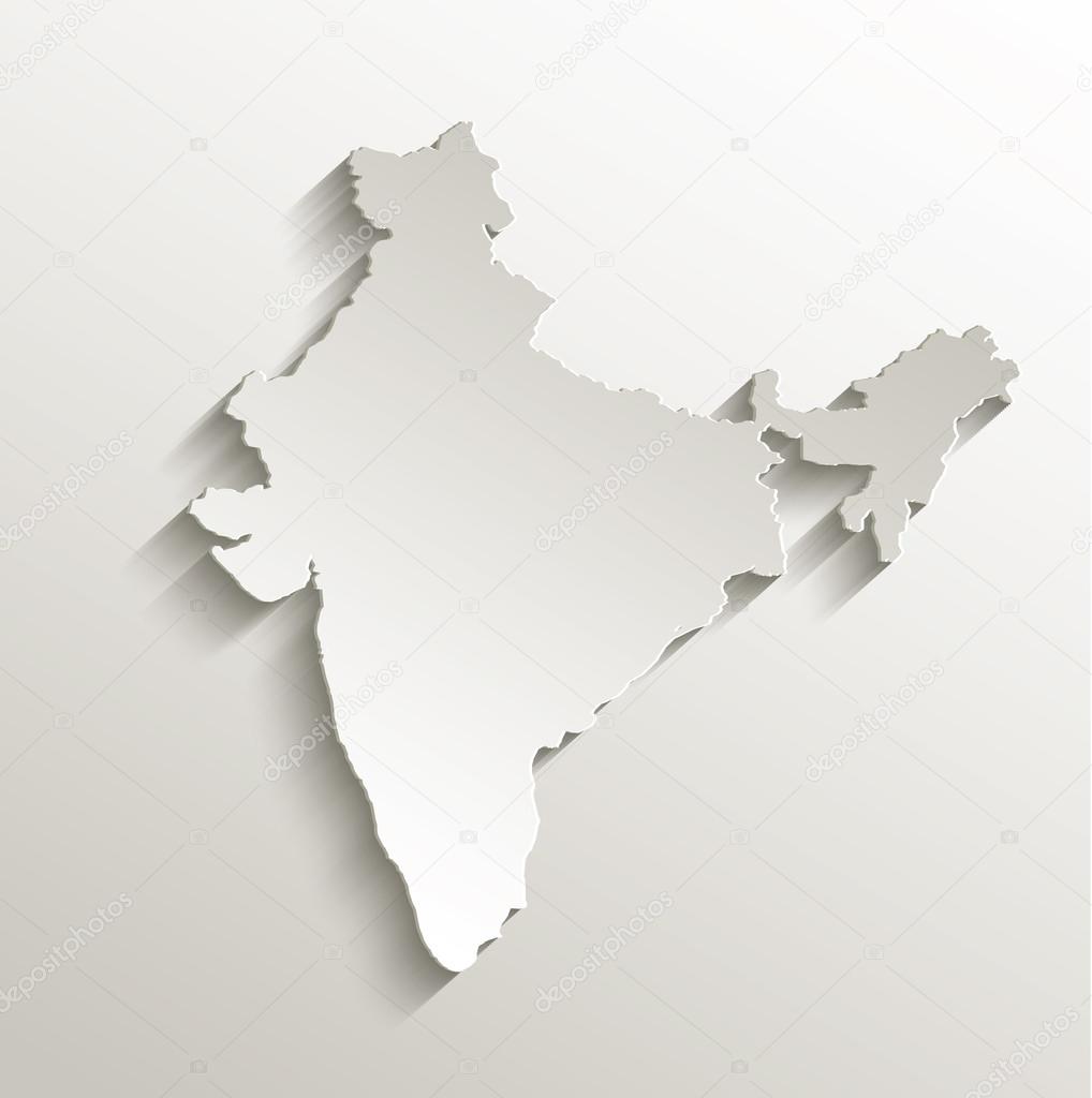 India map card paper 3D natural raster — Stock Photo © Mondi.h #35120791