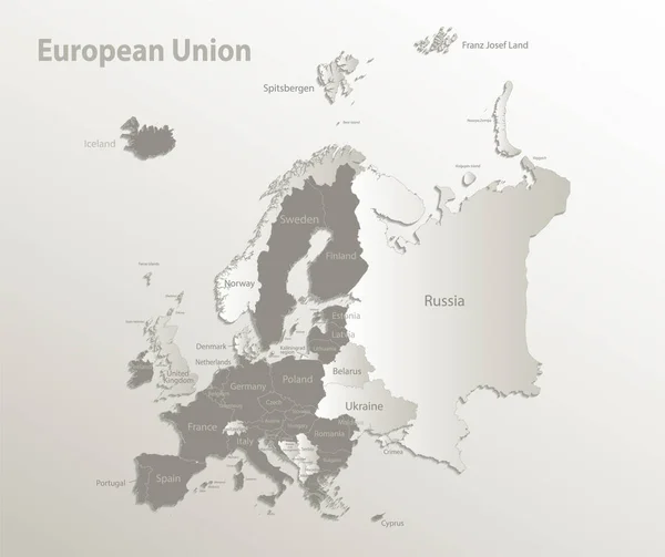 Europe Map New Political Detailed Map Separate Individual States State ...