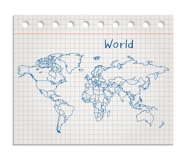 2,760,502 World map on graph paper school Vector Images | Depositphotos