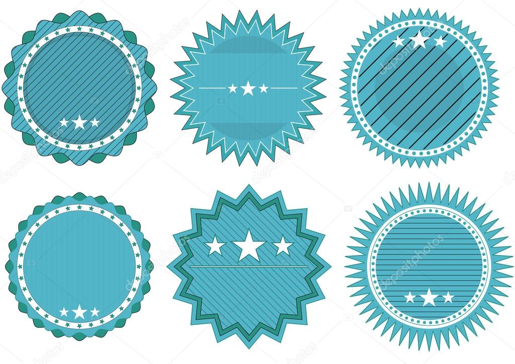 Blue badge Stock Vector Image by ©Willypd #12735548