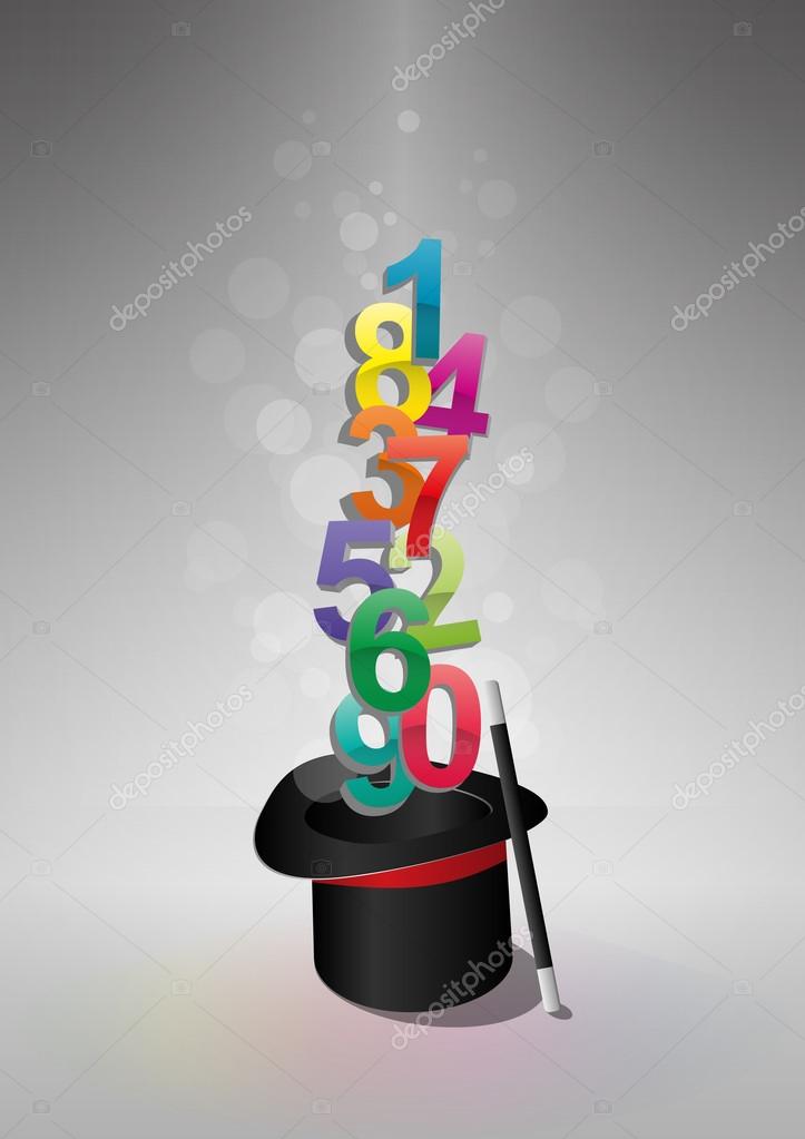 Top hat magic numbers Stock Vector Image by ©Willypd #31738787