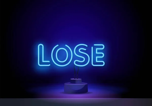 Neon Concept Winner Loser Vector Illustration Glowing Neon Sign — Free ...