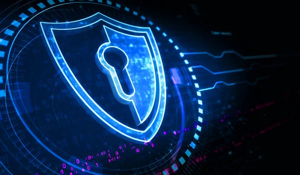 Ciberseguridad, protecci n de la red y datos digitales con el s mbolo ...