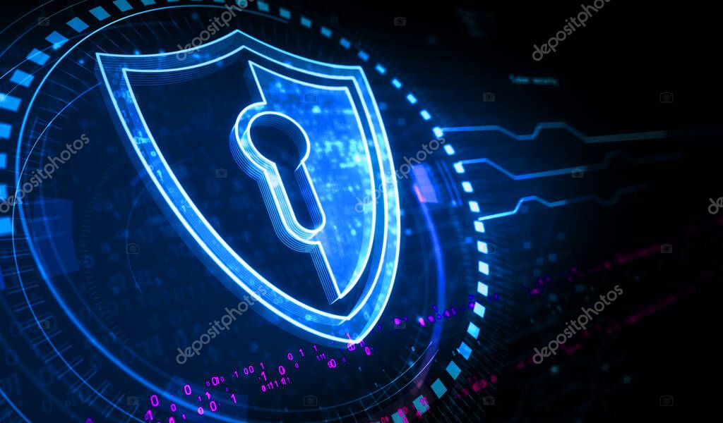 Ciberseguridad, protecci n de la red y datos digitales con el s mbolo de escudo concepto digital ...