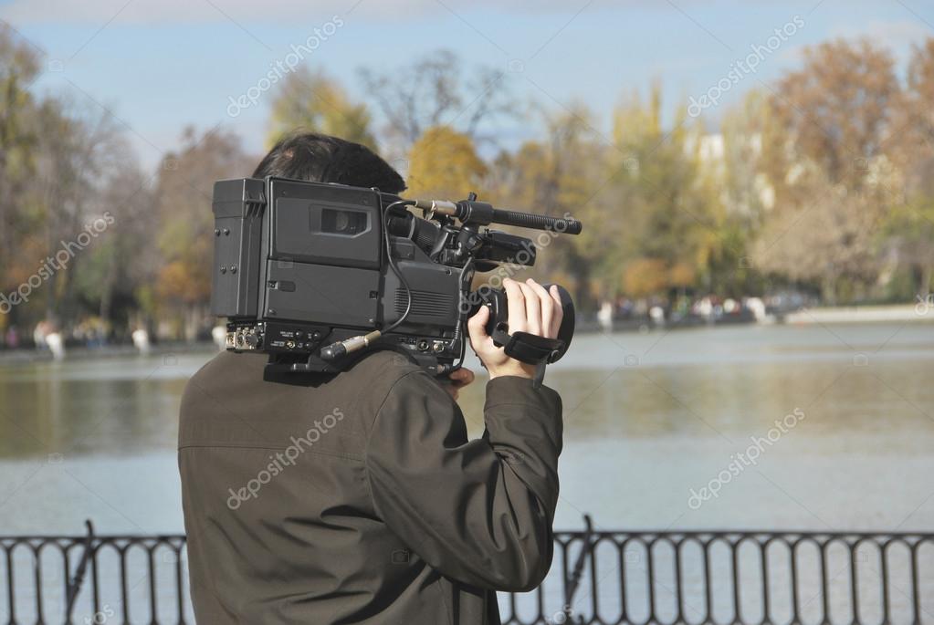 Video Camera man — Stock Photo © alfonsodetomas #16657521