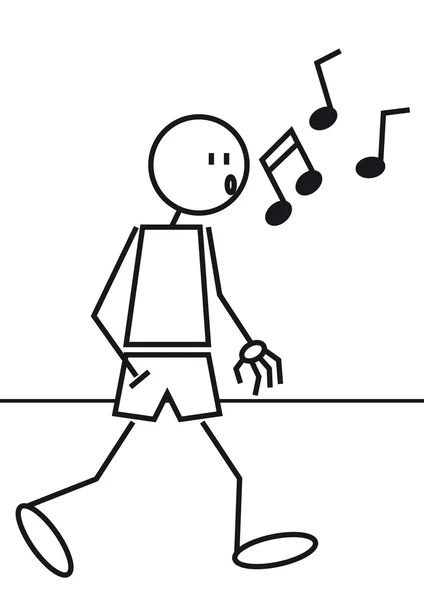 Stick figure handball — Stock Vector © alfonsodetomas #35859623