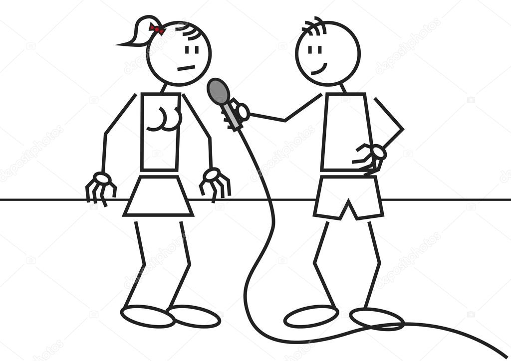 Interview de bonhomme allumette — Image vectorielle alfonsodetomas ...