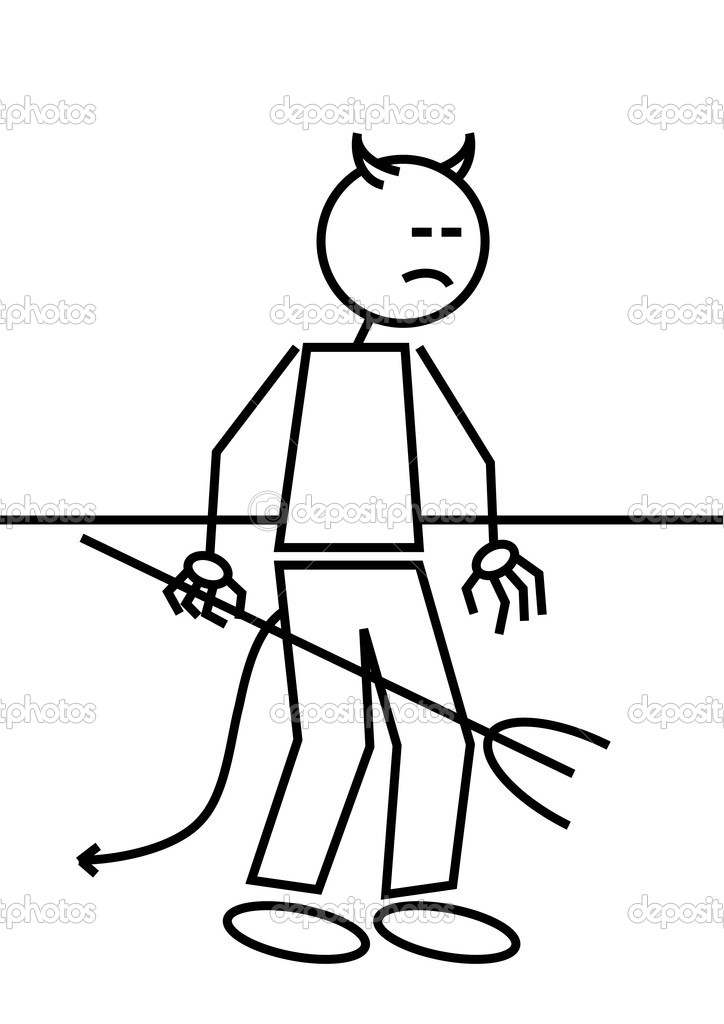Stick figure evil — Stock Vector © alfonsodetomas #30788701