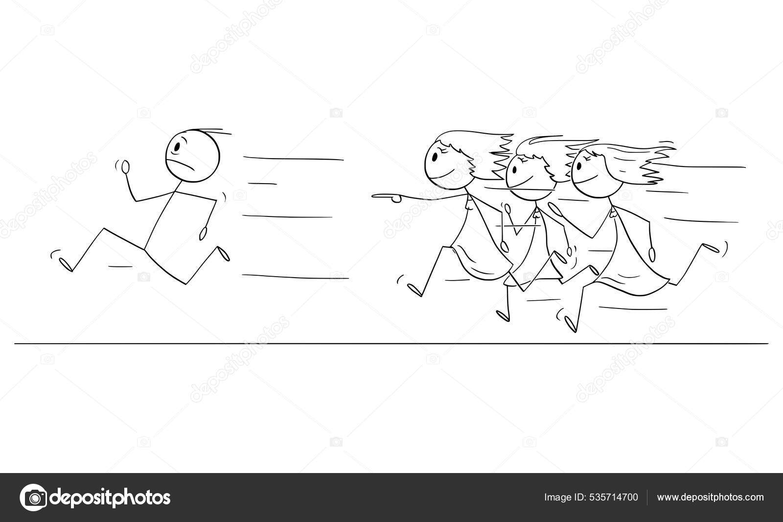 Stickman Running Away