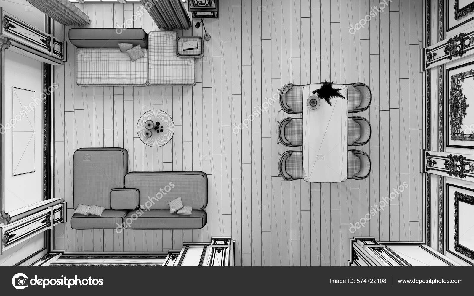 Modern Furniture Top View