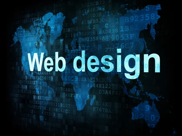 Information technology IT concept: pixelated words Web design on ...