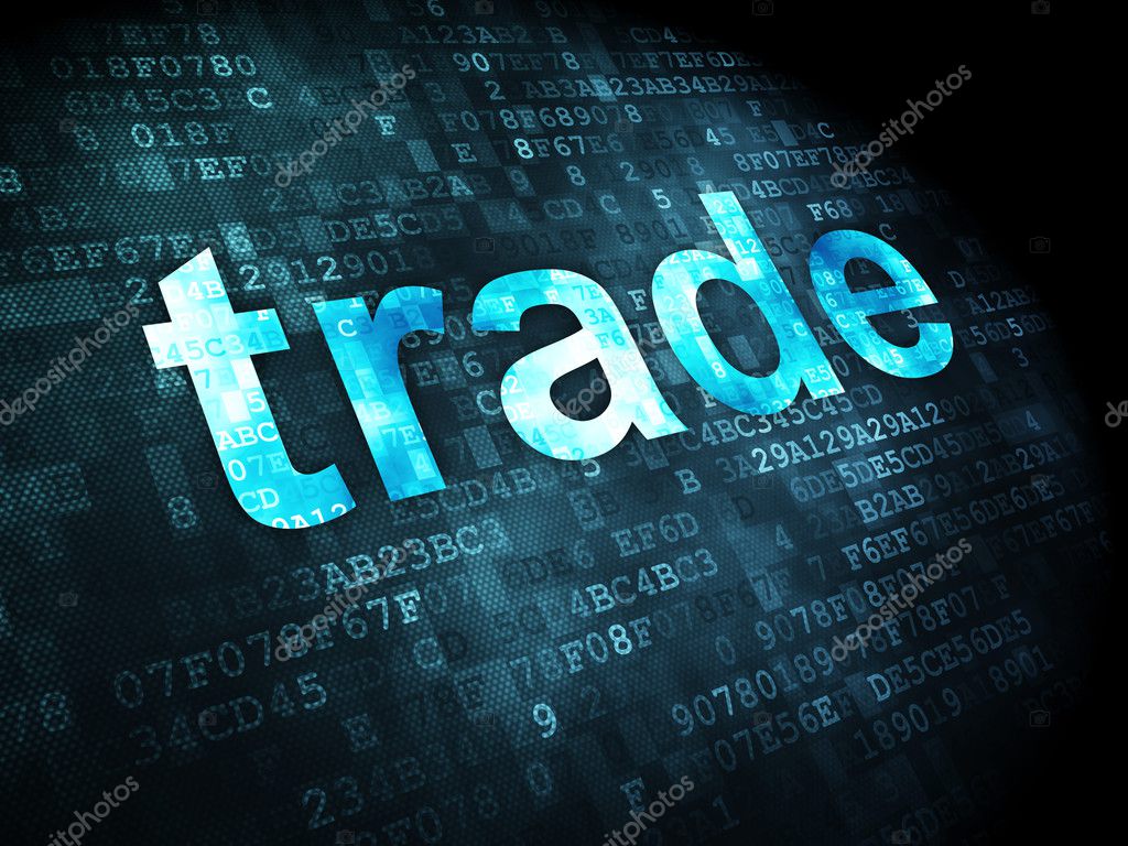 Business concept: Trade on digital background Stock Photo by ...