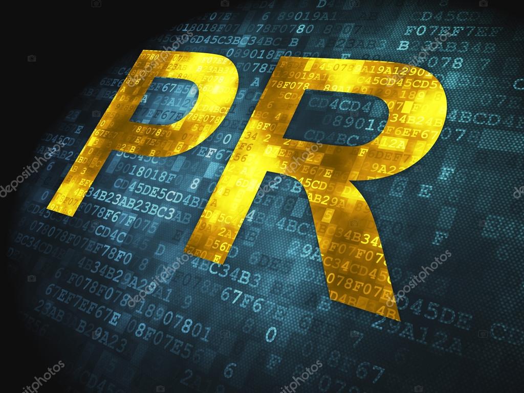 Marketing concept: PR on digital background Stock Photo by ©maxkabakov ...