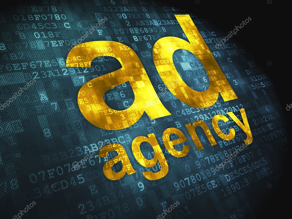 Advertising concept: Ad Agency on digital background Stock Photo by ...