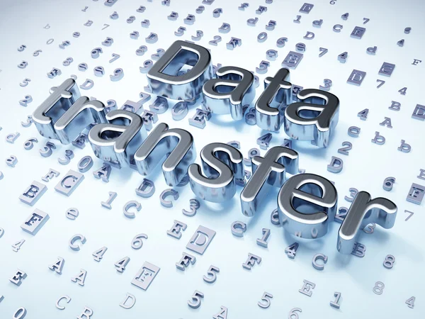 Information concept: Data Transfer on computer keyboard backgrou Stock ...